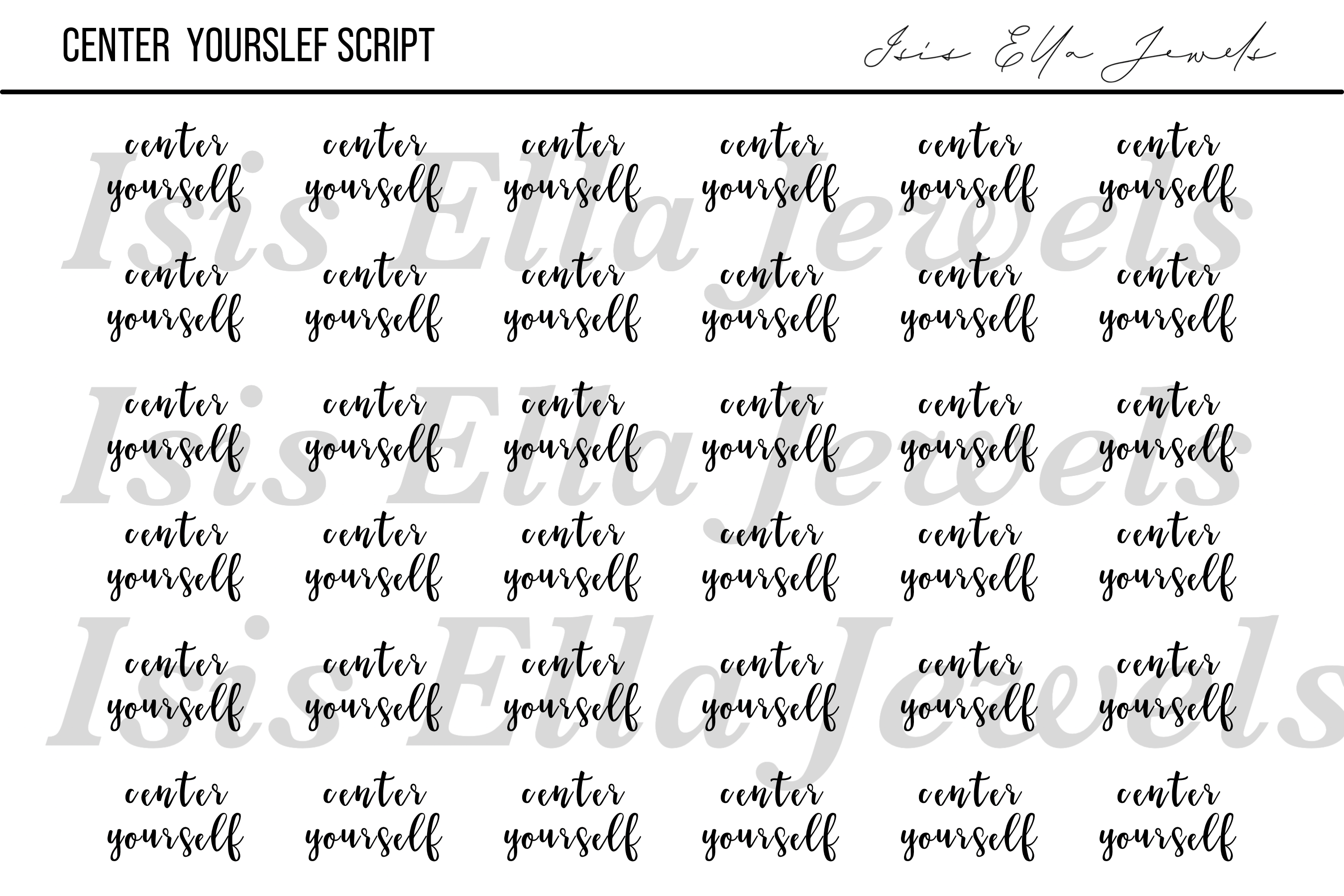 Center Yourself Script – Isis Ella Jewels